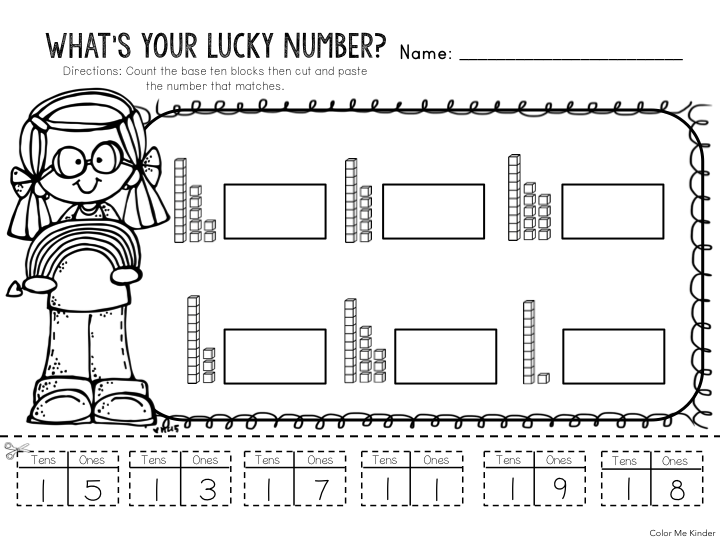 March Cut & Paste Printable Pack and a Freebie! | Color Me Kinder