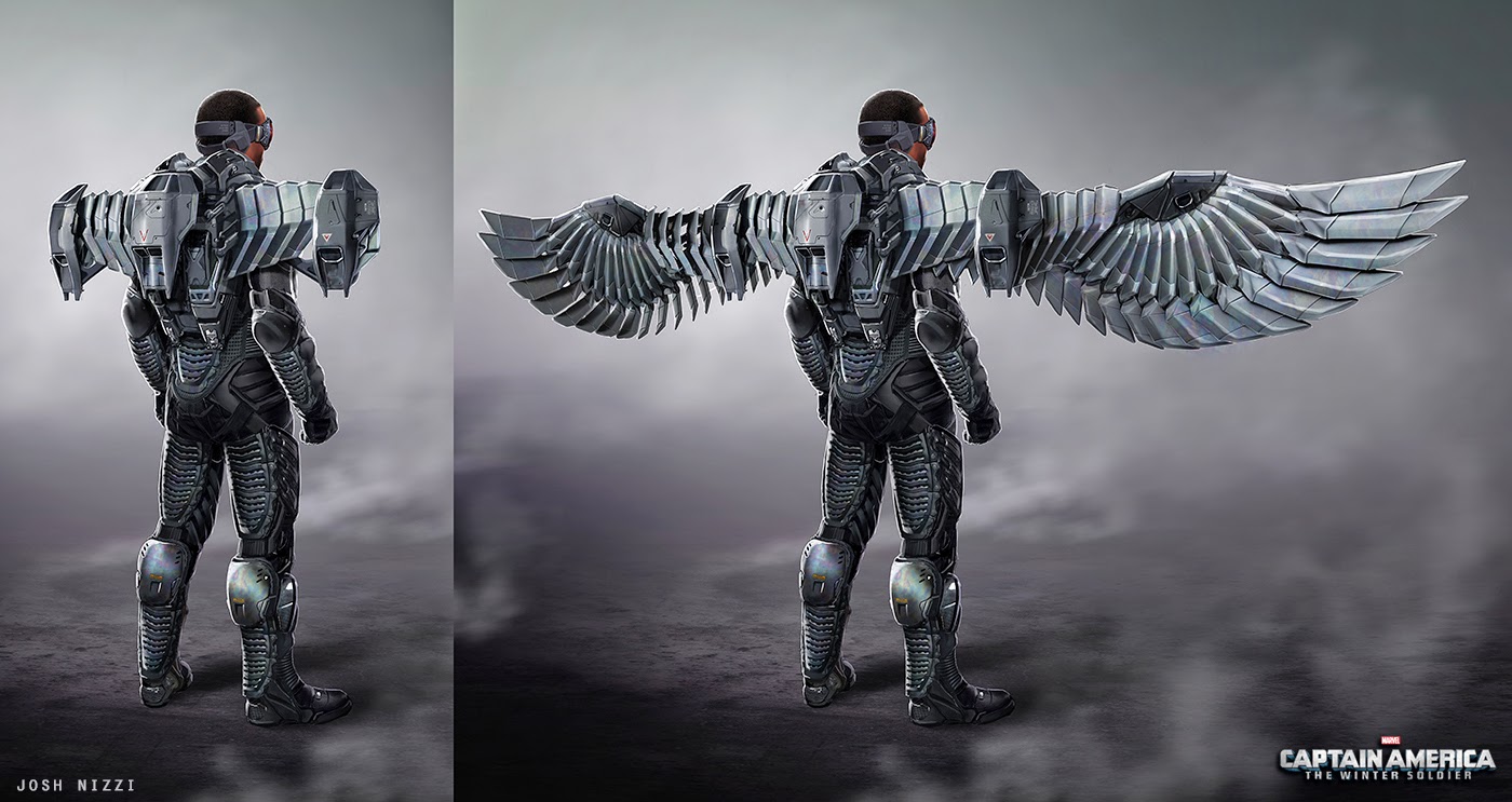 Fashion and Action: Falcon Costume/Wing Concept Art by Josh Nizzi for ...