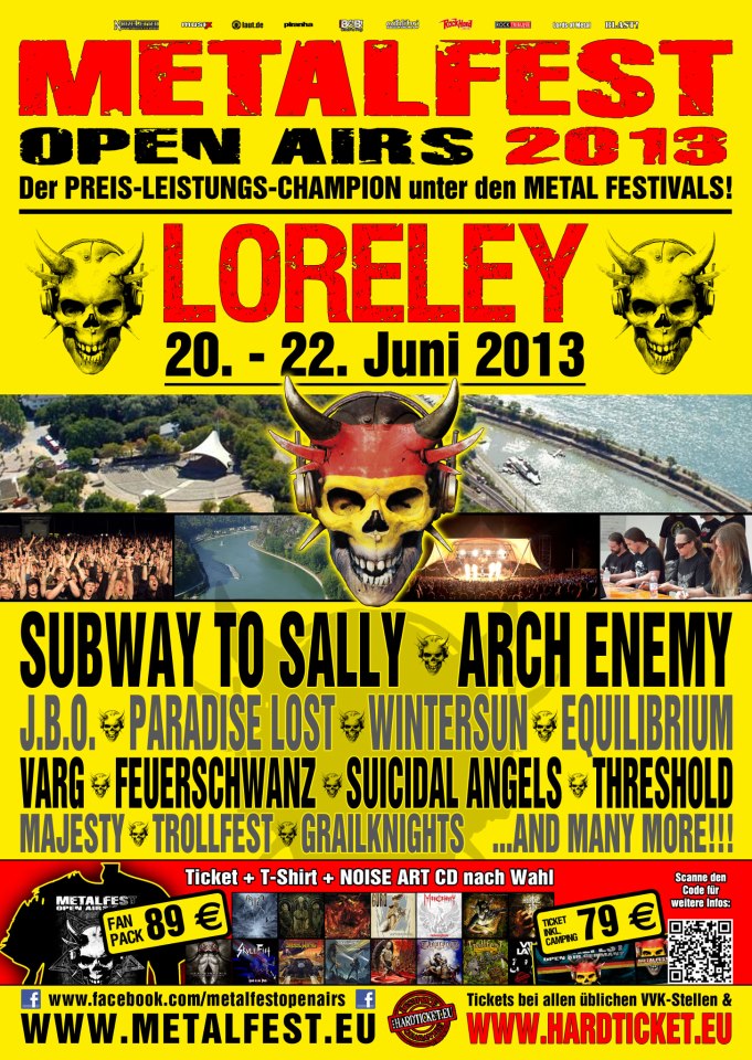 [Update] Premieres confirmations du Metalfest 2013 ~ Into the Fest