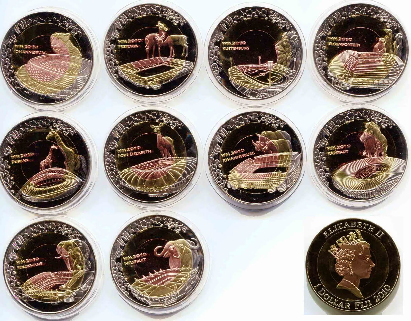 UNUSUAL & MULTICOLOR COINS: FIJI