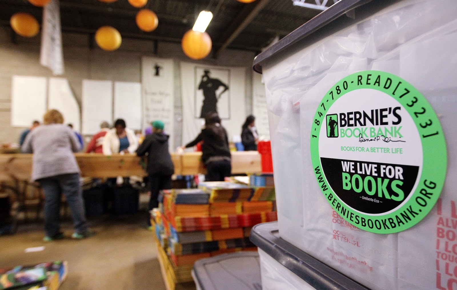 Mark Kodiak Ukena: Volunteer Book Sorting at Bernie's Book Bank