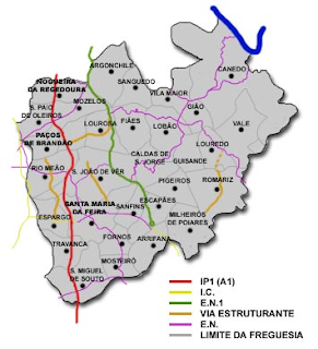 Santa Maria da Feira: Mapa do Concelho de Santa Maria da Feira