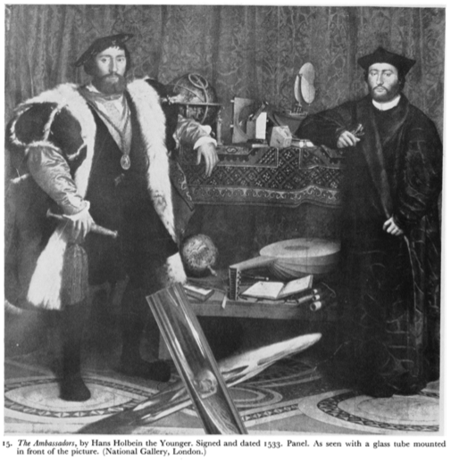 Anamorphosis: Hans Holbein: 'The Ambassadors'