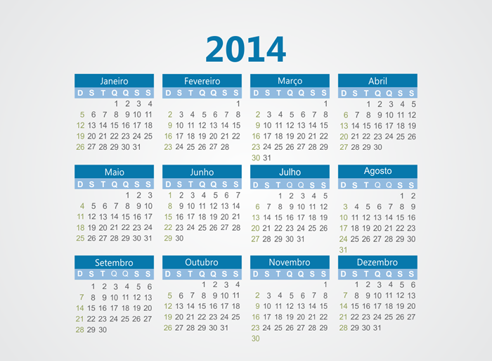 Colorir e Pintar: 2014 Calendário