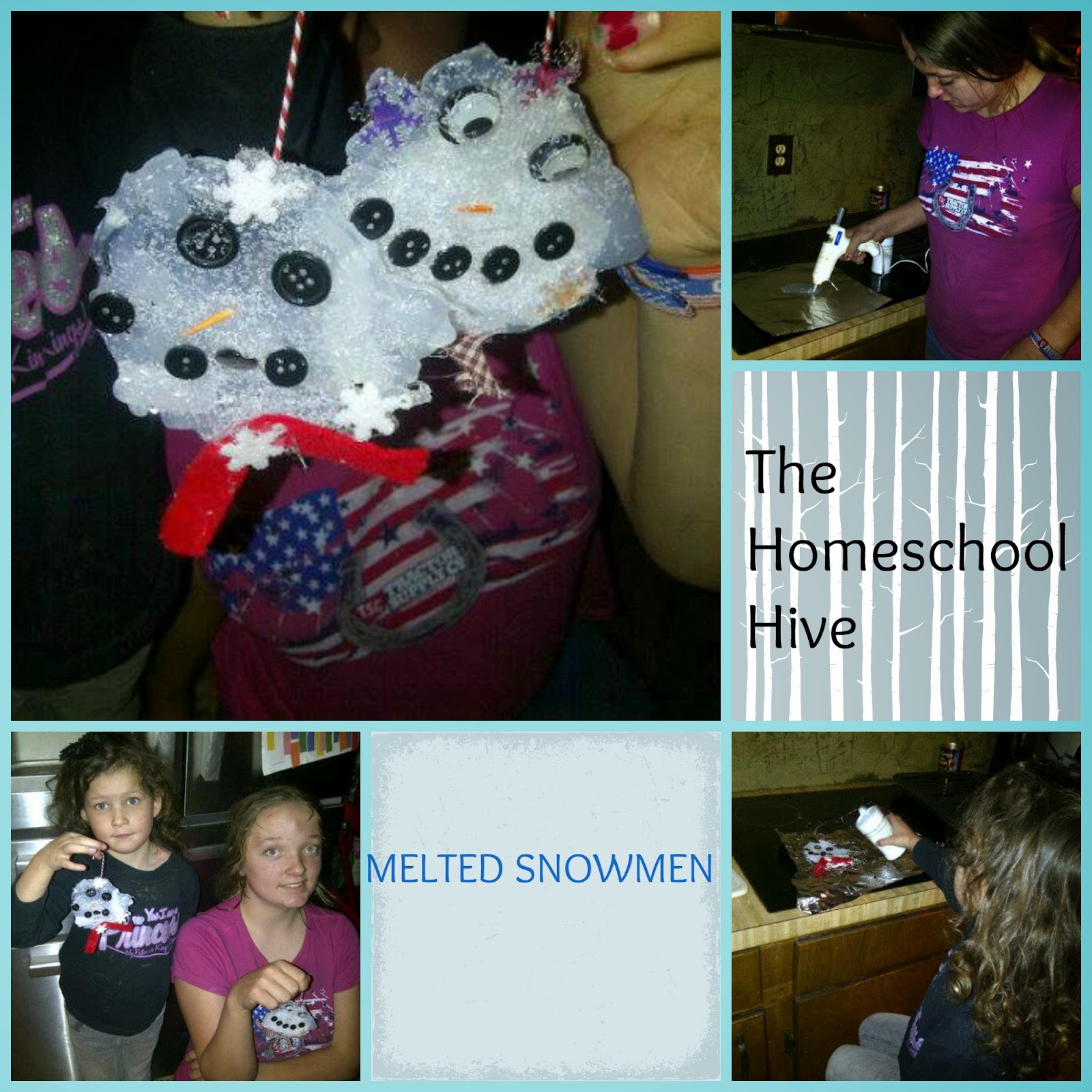 The Homeschool Hive: Melted Snowmen. A Fun Craft For The Holidays