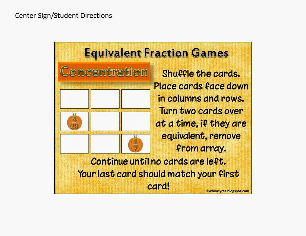 Whimsy Resources: Pumpkin Fraction Dominoes