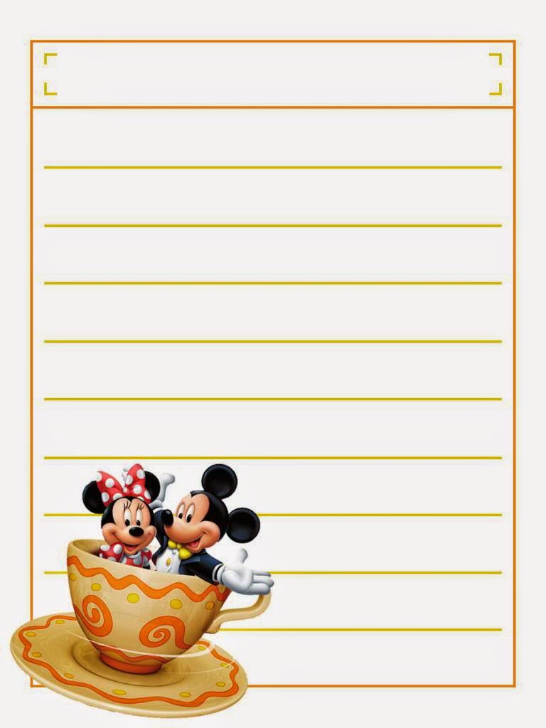 Mickey and Minnie Free Printable Notebook. - Oh My Fiesta! in english