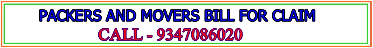 Packers And Movers GST Bill For Claim Hyderabad Pune Delhi PDF Mumbai ...