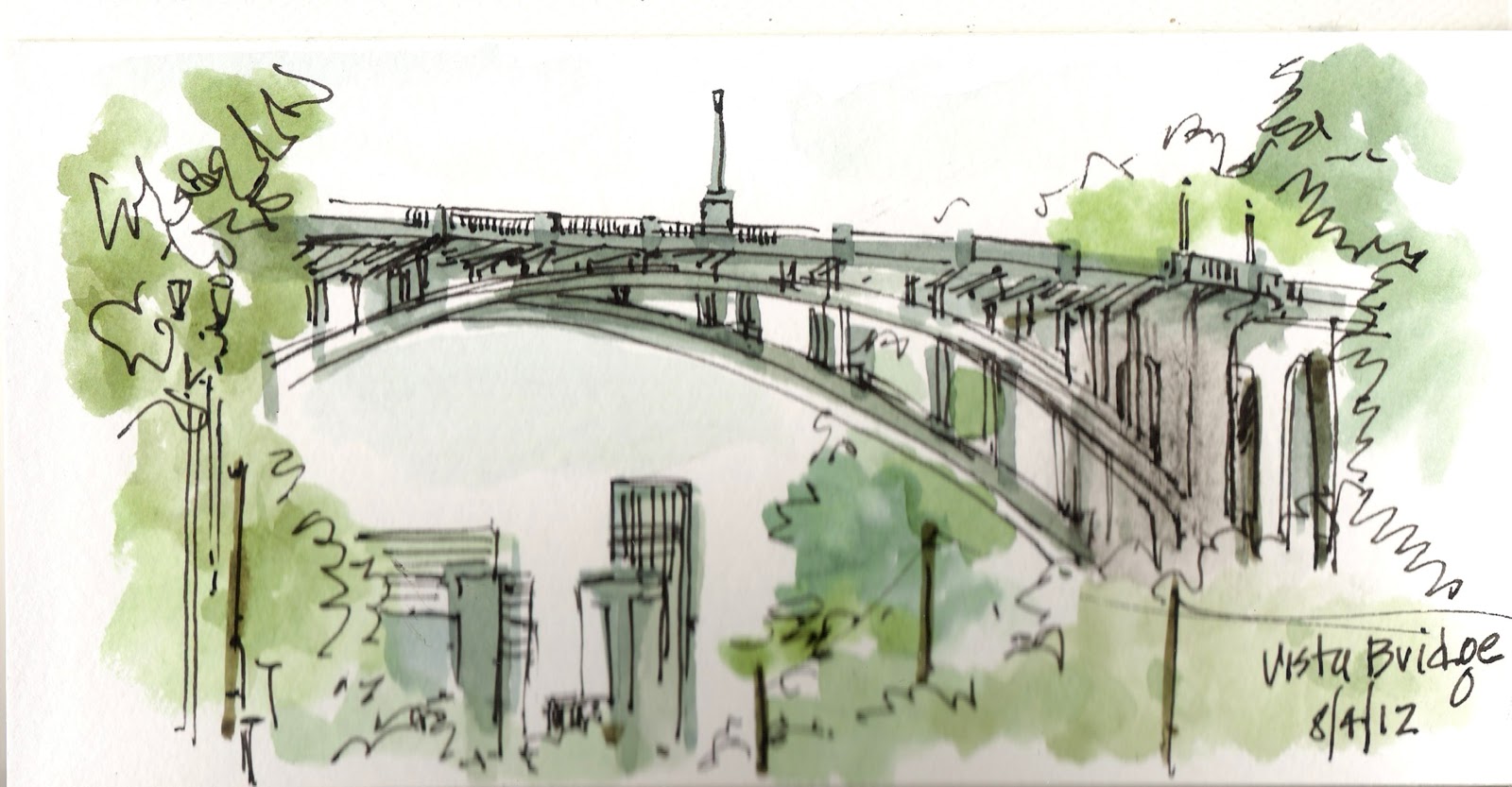 Urban Sketchers Portland: Vista Bridge and Plein Air painting