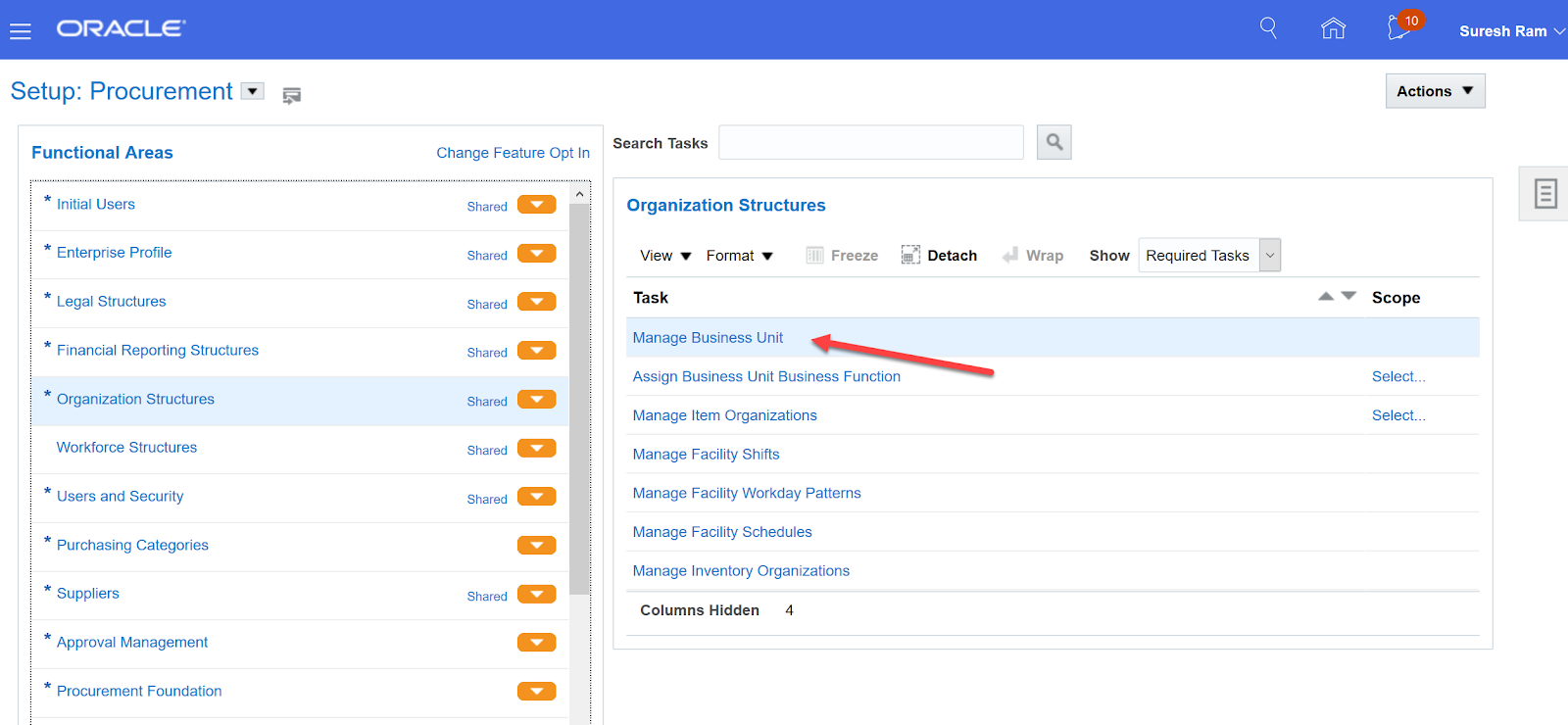 Oracle ERP Cloud Fusion - Business Unit Creation