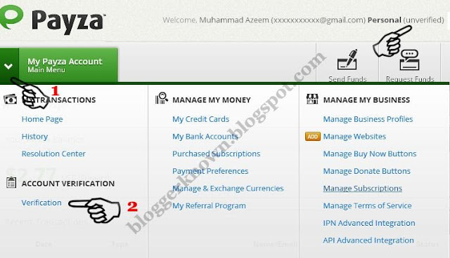 How to Verify Payza Account for All Countries ~ mybloggerknown
