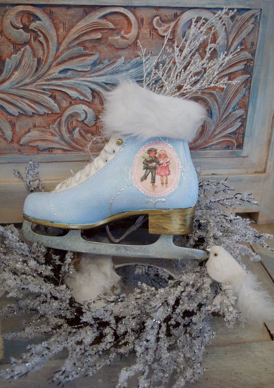 PennyWise Living: Winter decor: Ice Skate Redo