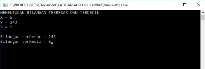 TUTORIAL: Program C++ Menentukan Nilai Terbesar Dan Nilai Terkecil