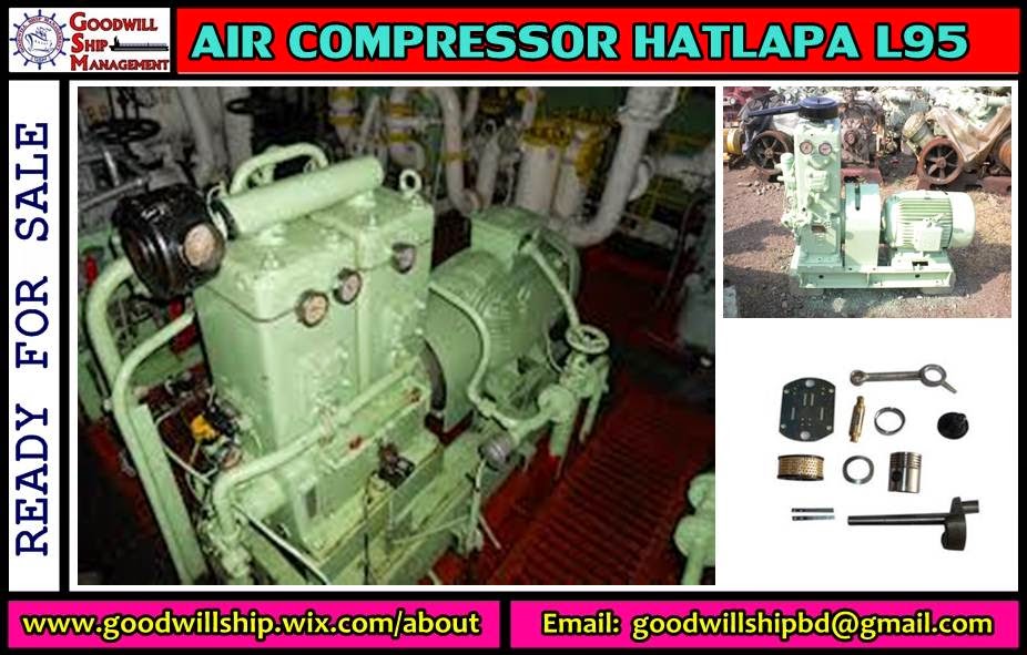 Worldwide Marine Spare Parts Exporter: AIR COMPRESSOR HATLAPA L95