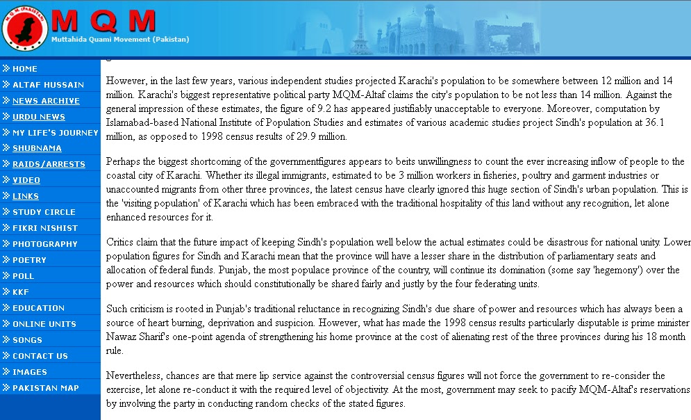 Chagatai Khan: MQM Jeay Sindh Alliance (Historical Documents).