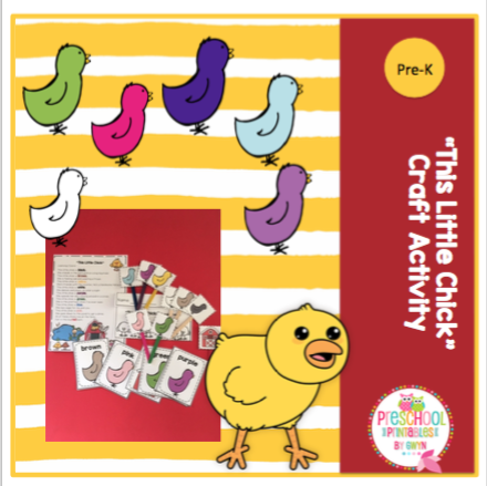 "This Little Chick" Learning Colors ~ Preschool Printables