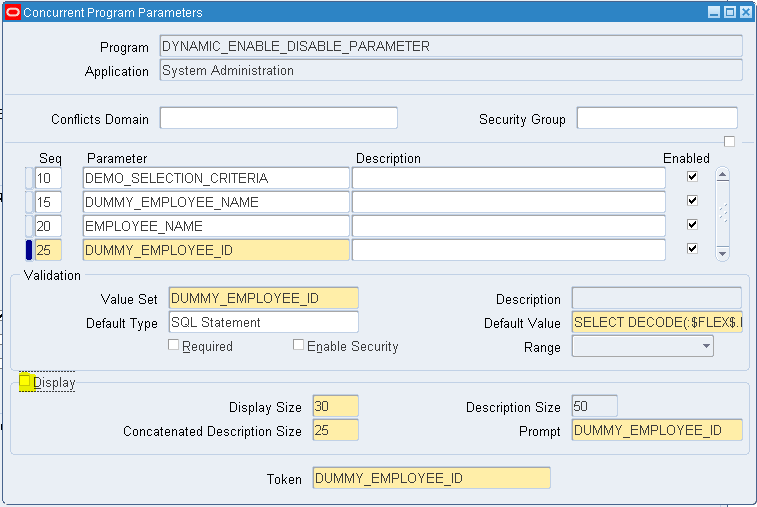 Learning SOA: Dynamically Enable disable parameters in a concurrent program