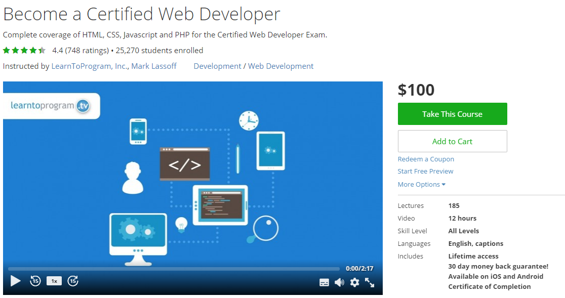 Udemy Course : Become Certified Web Developer ~ Free Udemy Course (Premium) Udemy Course : Become Certified Web Developer ~ Free Udemy Course (Premium)