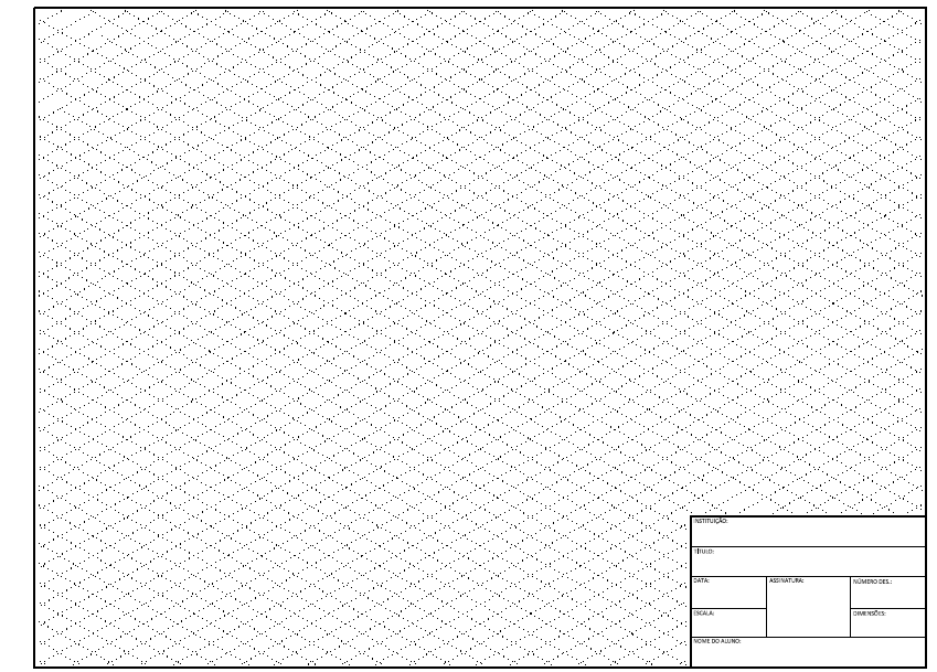 Folha A4 para Croqui Isométrico 30° e Cavaleira 45°.