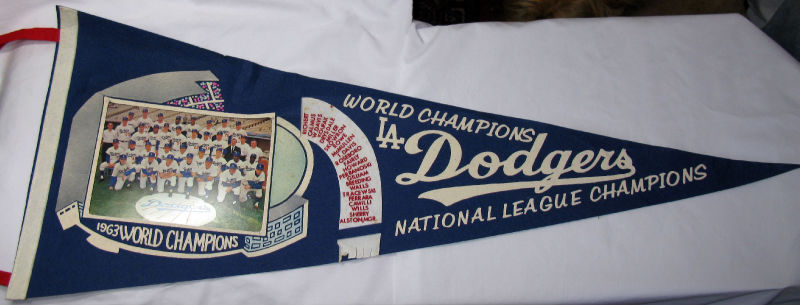 Dodgers Blue Heaven: eBay: 1963 Dodgers Photo Pennant