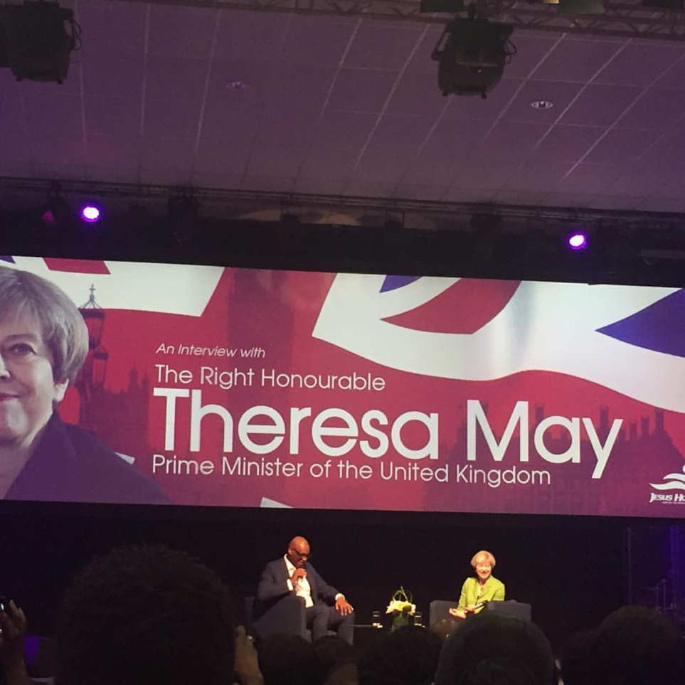 Photos: UK Prime Minister, Theresa May, worships at RCCG Jesus House London
