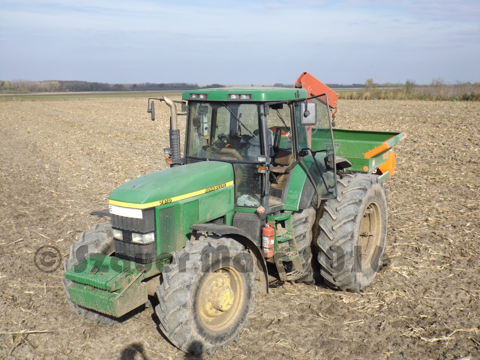 ..Mezőgépek..: Steyr 9270 & John Deere 7810 : Gruberozás és műtrágyaszórás