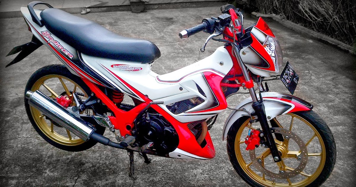 Satria Fu Airbrush Merah Hitam
