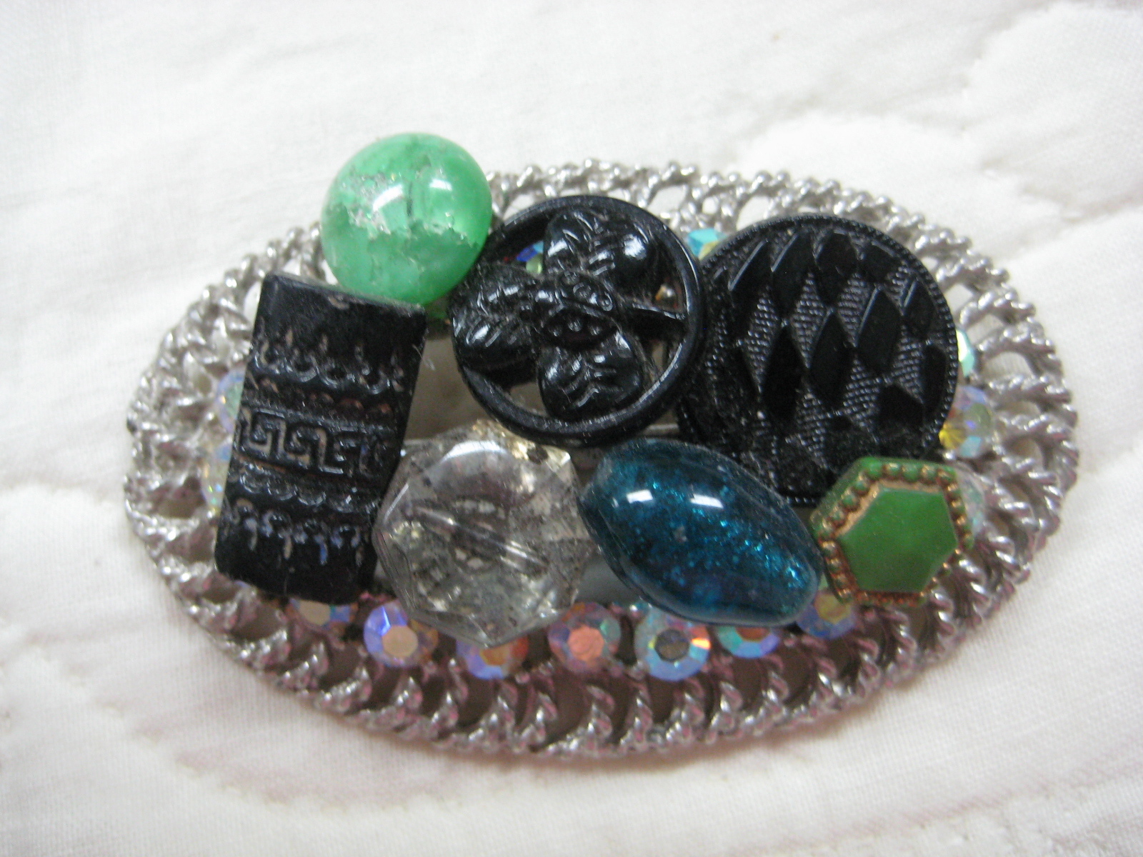 Bird Nest On The Ground: "A Green Glass Button Collection"