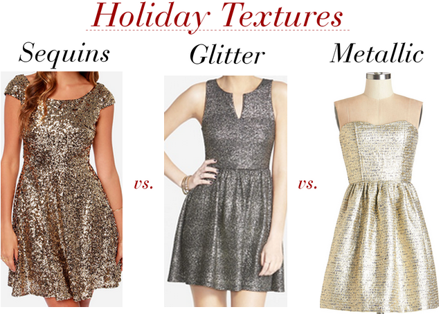 Knots and Ruffles: Sequins vs. Glitter vs. Metallic | Holiday Textures