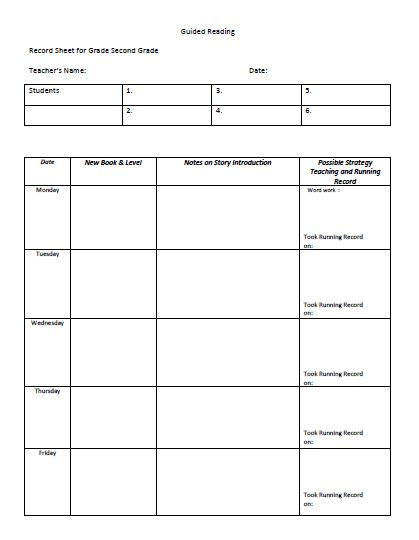 Jennifer's Teaching Tools: Guided Reading Binder