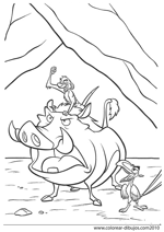 LAMINAS PARA COLOREAR - COLORING PAGES: El Rey Leon para dibujar y colorear