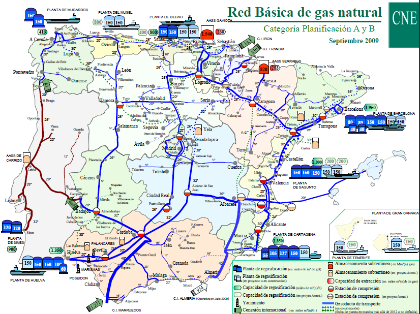 Geocalatrava: EL GAS NATURAL EN ESPAÑA