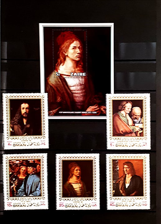 Stamps and albums for sale: Durer,Van Gogh,Picasso,PHILEXAFRIQUE