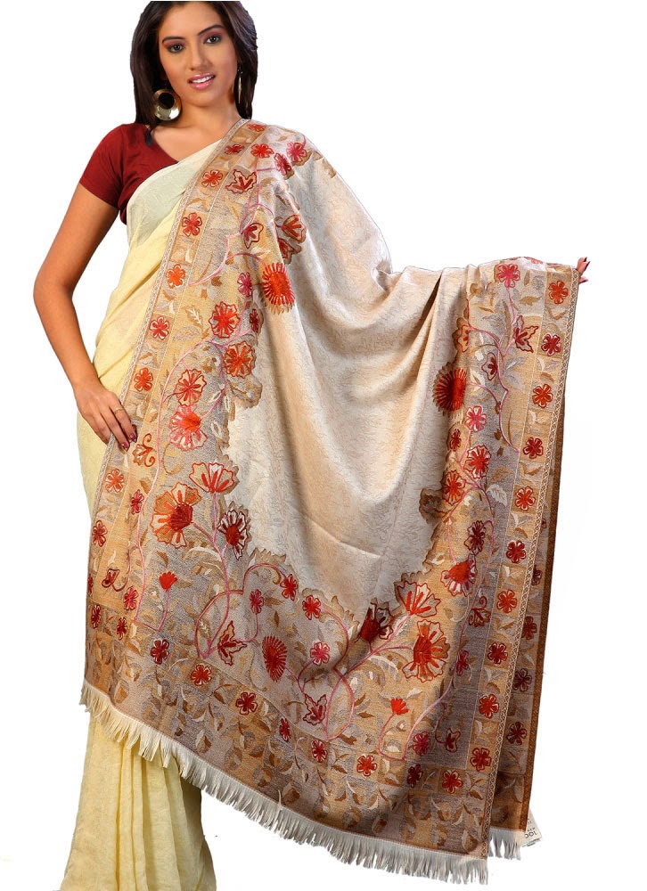 beautiful Indian shawls designs
