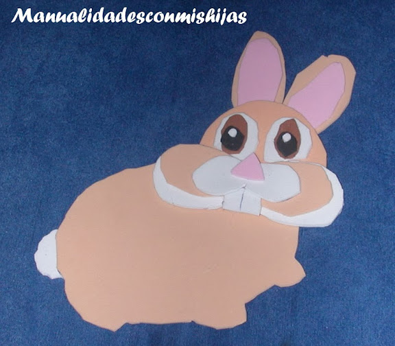 Manualidades con mis hijas: Conejo en foami