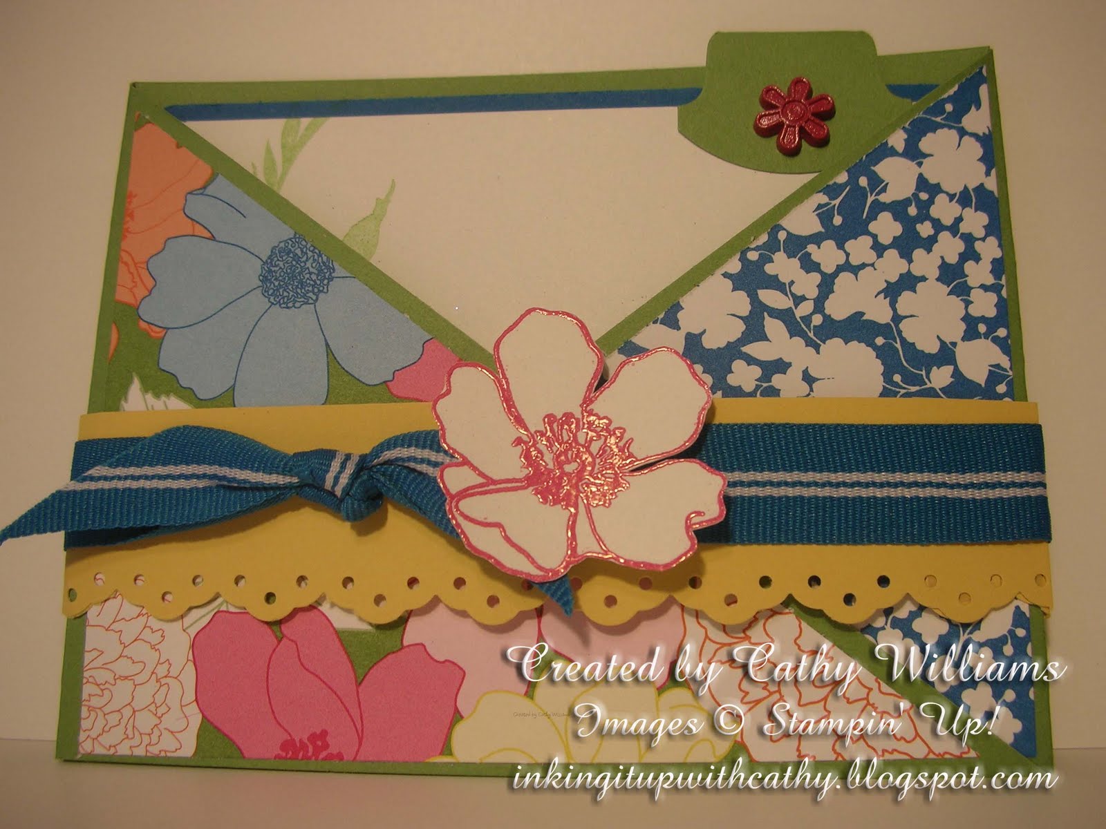 Inking It Up With Cathy: Technique Tuesday - Criss Cross Card....