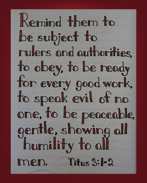 Home Sweet Life: Titus 3:1-2