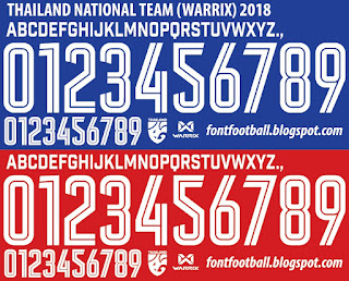FONT FOOTBALL: Font Vector Thailand National Team Warrix 2018 kit