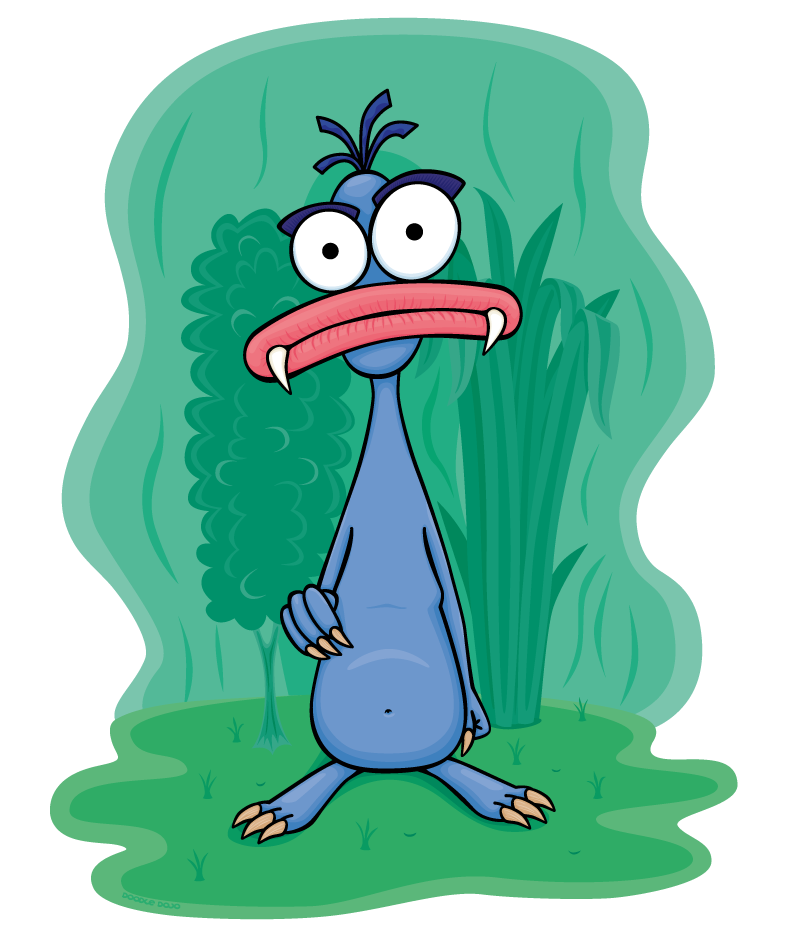 Dead Doodles: Little Blue Worried Monster