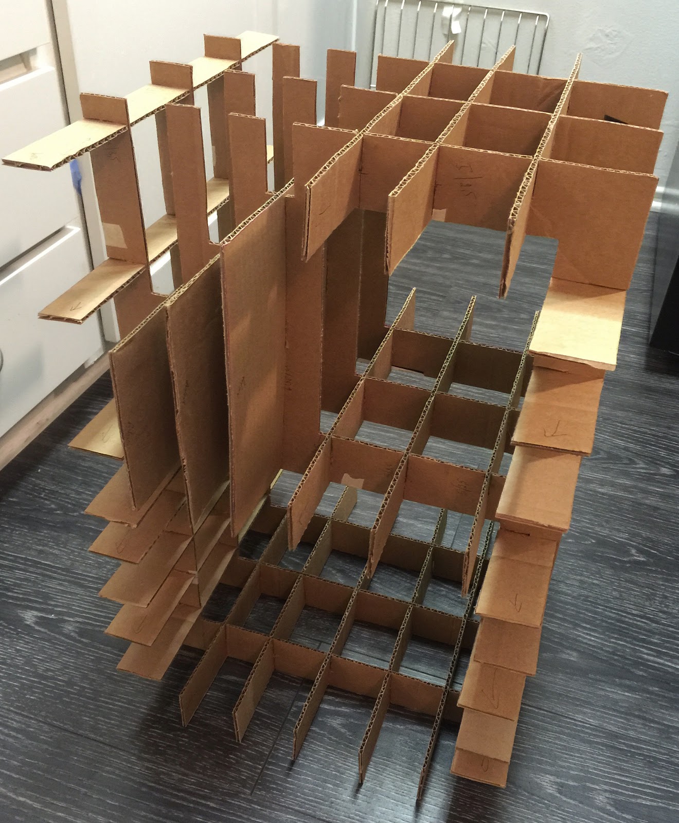 DIY: Cardboard night stand and charging station