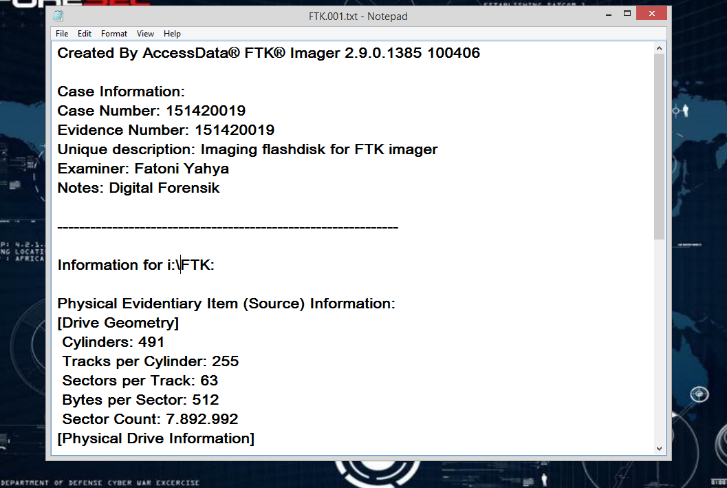 disk forensik dan system forensik: cara menggunakan aplikasi FTK imager Disk Forensik