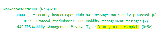 How LTE Stuff Works?: LTE NAS: Security Mode Complete