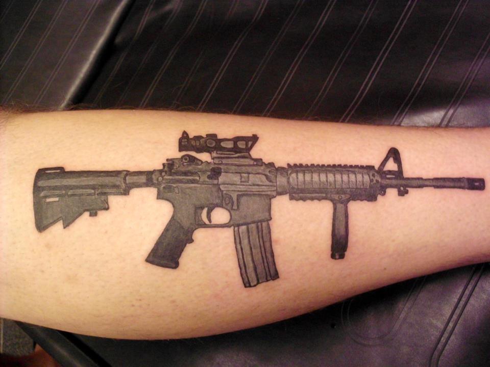 Justin Graves Tattoo: Black and Grey / Lettering