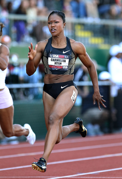 Carmelita Jeter wins thrilling women's 100 metres world athletics ...