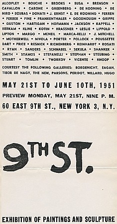 Art Now and Then: The Ninth Street Exhibition--1951