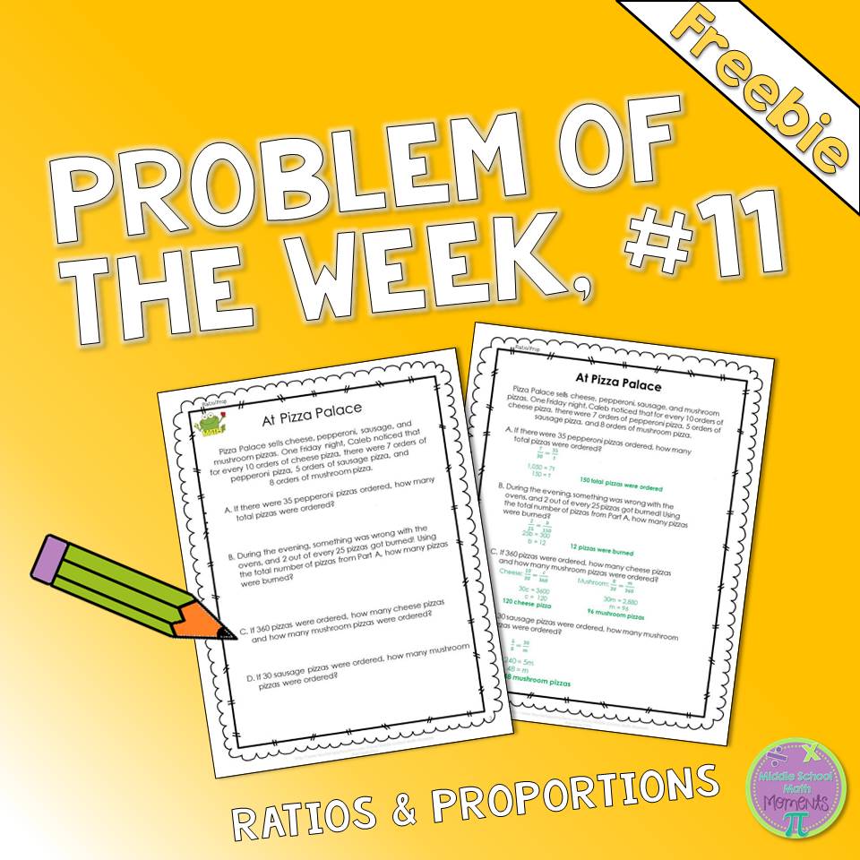 Ratios and Proportions Problem Solving - Problem of the Week 11