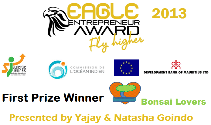 Bonsai Mauritius: Bonsai Lovers wins Eagle Entrepreneur Award 2013