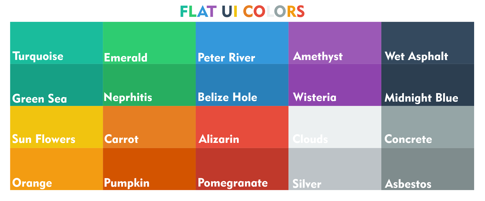 Palette Warna Flat Design ~ Designs Books