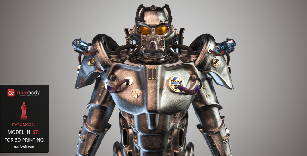 Fallout - Tesla Power Armour 3D Model | Static Miniature | 3D Printing ...