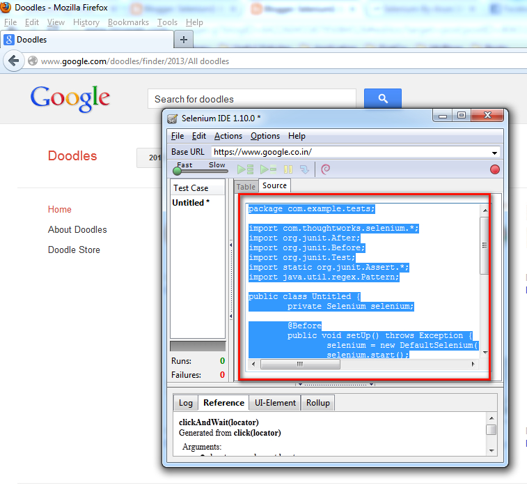 Create A Junit Selenium Rc Test Using Selenium Ide Denno Secqtinstien 8837